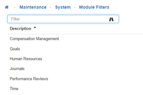 Module Employee Filters